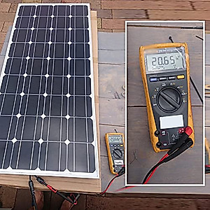 DSJ Monocrystalline Solar Panel 100W 18V Glass Solar Panels High Efficiency Module Pv Power for Rv, Camper, Vehicle Caravan