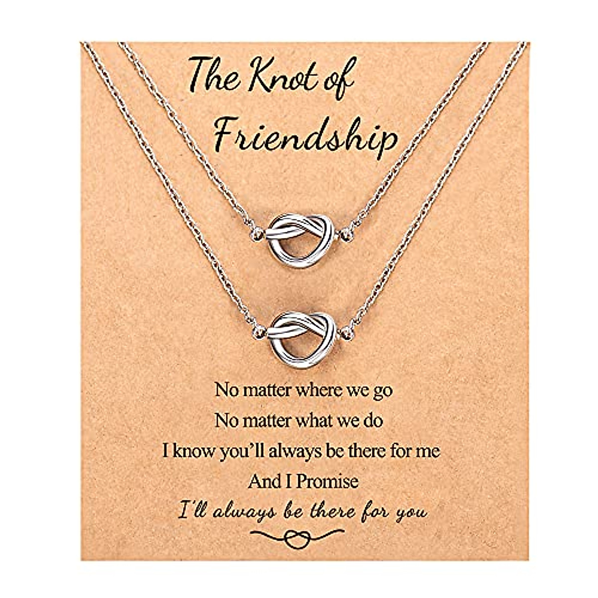 Best Friend Friendship Gifts for Women Best Friends Knot Friendship Necklace for 2 Teen Girls Jewelry, Teenage Girls Gifts Ideas Year Old Girls Birthday Christmas Gifts for Teen Girl Gifts BFF Friend Sisters, Cute Things for Teen Girls Trendy Stuff