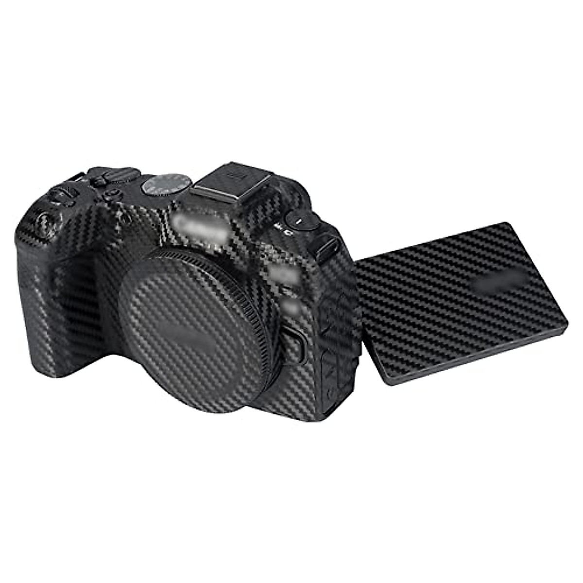 EOS R8 Skin，Anti-Scratch Anti-Wear Camera Cover Protector Sticker for Canon EOS R8 Full-Frame Mirrorless Camera Body Protective Film Protection - Carbon Fiber Black
