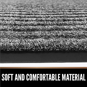 Commercial Grade Door Floor Mat 3' x 10'Heavy Duty Tough Entry Collection Slip Skid Entrance Mat with Rubber Backing and Easy to Clean Indoor Outdoor Rug Grey