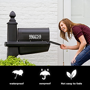 3 Pack Mailbox Numbers 0-9, Waterproof 3 Inch Reflective Sticker Decal, Self Adhesive Mailbox Number for Signs, Door, Cars, Trucks, Home, Business, Address Number (3inch 3PCS)