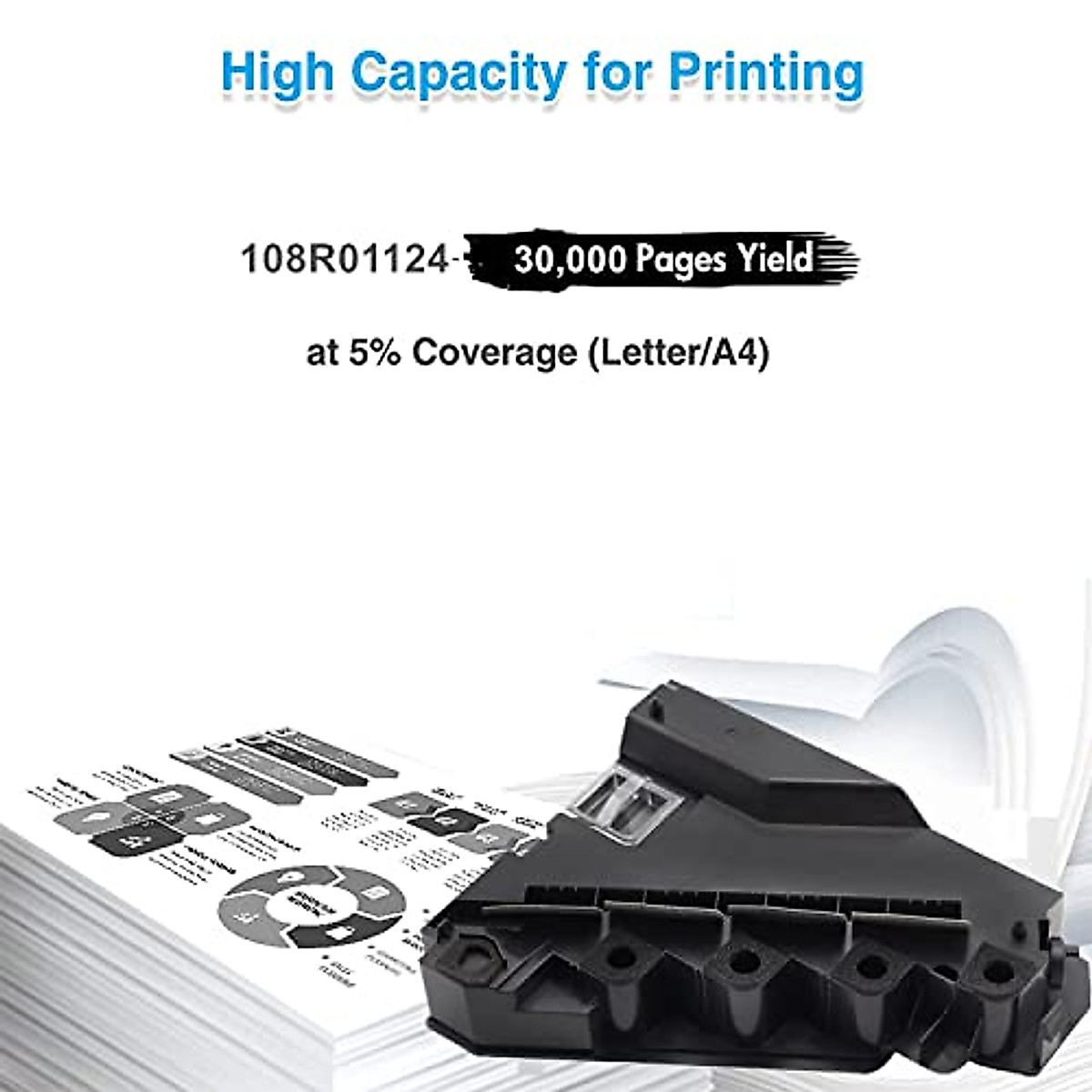Cooaid Compatible VersaLink C400 C405 Waste Toner Box for Xerox VersaLink C400 C405 Phaser 6600 WorkCentre 6605N 6605DN 6655 Waste Toner Container (108R01124) 30K Pages
