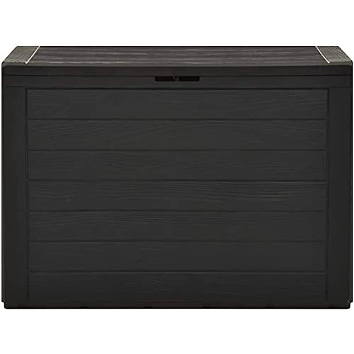 FAMIROSA 50 Gallon Garden Storage Box Outdoor Cushion Deck Patio Storage Chest Storing Pillow Tool Box Blanket Indoor Interior Container 38.7x17.3x21.7inches (38.7x17.3x21.7inches Black)