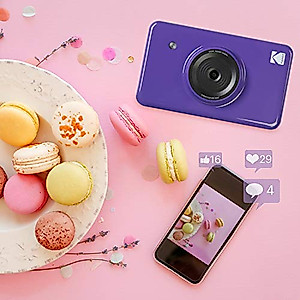 KODAK KOD-MSW Mini Shot Wireless Instant Digital Camera & Social Media Portable Photo Printer, LCD Display, Premium Quality Full Color Prints, Compatible w/iOS & Android (White)