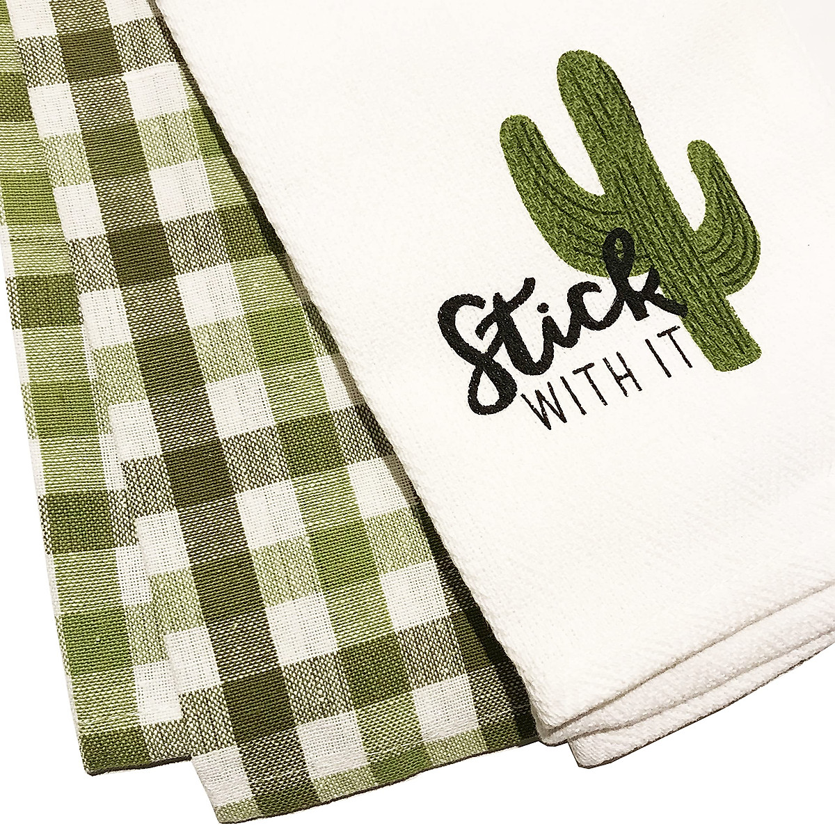 Sonoran Souvenirs Country Kitchen Cactus Spring/Summer Decorative Novelty Tea Towel (16" x 23") Highly Absorbent Cotton Southwest Kitchen Woven Dish Towel (Set of 2)