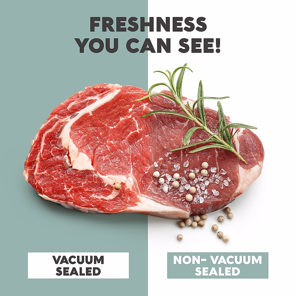 Avid Armor Vacuum Seal Rolls, Vac Seal Bags for Food Storage, Meal Saver Freezer Vacuum Sealer Bags, Sous Vide Bags Vacuum Sealer, Non-BPA Vacuum Sealer Bags, 11 inches by 50 feet, Pack of 2