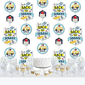 Big Dot of Happiness Back to School - First Day of School Classroom DIY Dangler Backdrop - Hanging Vertical Decorations - 30 Pieces