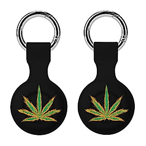 Abstract Weed Air Tag Tracker Case Cover for AirTag Holder Protector Storage Bag
