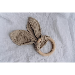 Little Babes 100% Organic Cotton Muslin Crib Sheet | Soft Fitted Crib Sheet for Standard Crib Mattress or Toddler Mattress | Breathable Sheets |Neutral Crib Sheets| Included: Bunny Comforter| Cream