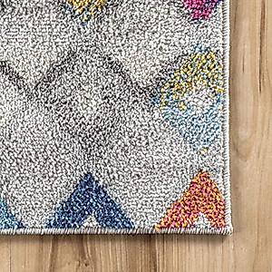 nuLOOM Oval 5x8 Moroccan Blythe Area Rug, Multicolor, Faded Bohemian Design, Stain Resistant, For Bedroom, Dining Room, Living Room, Hallway, Office, Kitchen, Entryway