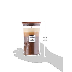 WoodWick Large Hourglass Candle, Cafe Sweets - Premium Soy Blend Wax, Pluswick Innovation Wood Wick, Made in USA