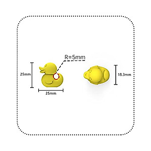 Sempoda 16Pcs Silicone Duck Wall Hooks for Hanging, Self Adhesive Duck Cable Organizer Clips with Box, Creative Key Hook Holder for Refrigerator Door Earphone Plugs Masks Wire Cable Storage