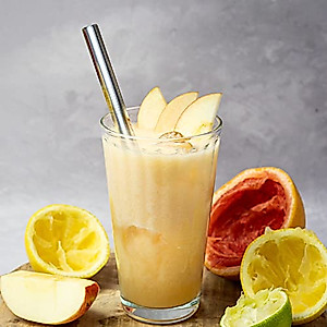 18-Pack Reusable Stainless Steel Straws with Soft Silicone Tips, Urekt 8.5" and 10.5" Long Metal Drinking Straw Set with 2pcs 0.4“ Extra Wide Boba Straws, 4 Cleaning Brushes Included