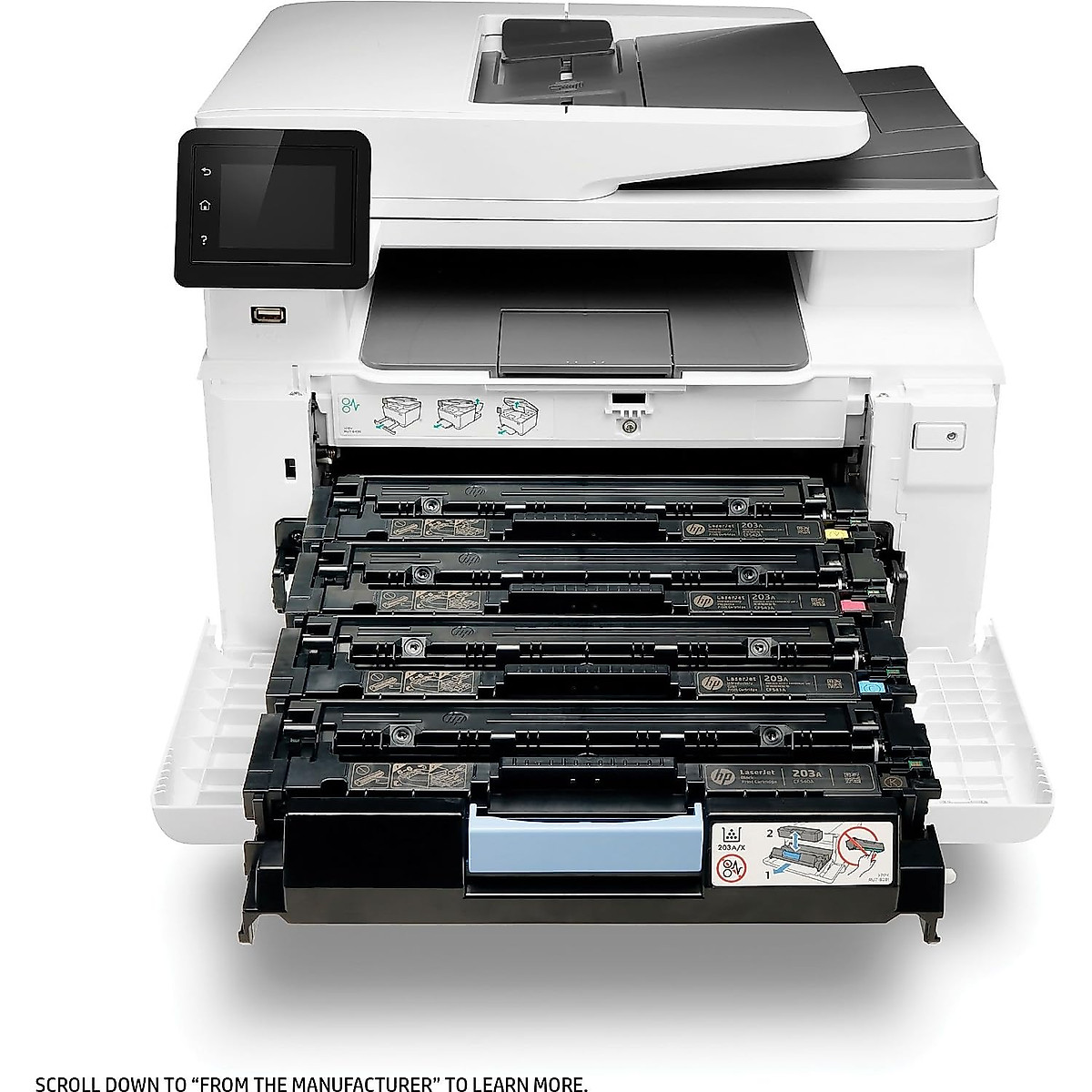 HP LaserJet Pro M281fdw All-in-One Wireless Color Laser Printer, Works with Alexa (T6B82A)