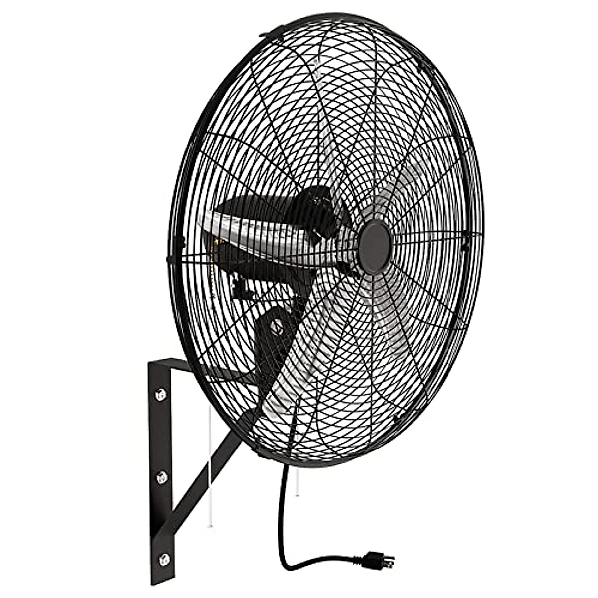 SKINNYBUNNY 20 Inch Wall Mounted Fan, High Velocity 3 Speed for Industrial, Commercial, Residential, and Greenhouse Use, Black