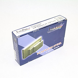 NailPro 1/4" Crown x 1-1/4" Leg Stainless Steel - 5,000 pcs. of "L Series" Staples - JAL15SS