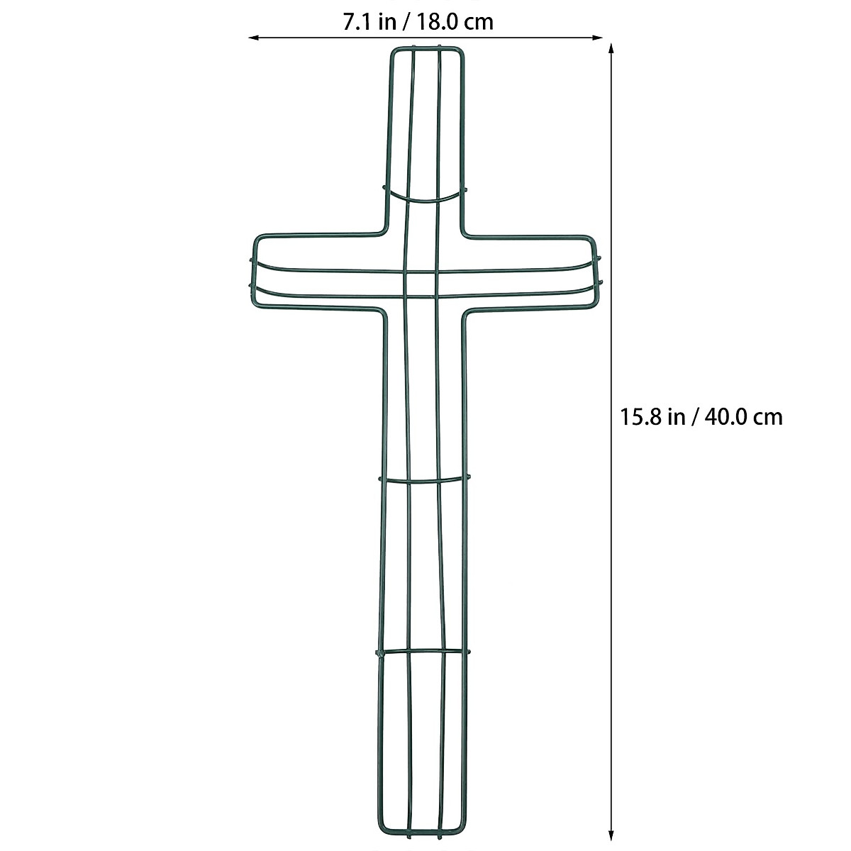 DOITOOL Cross Metal Wire Wreath Frame Set of 2 Easter Cross Wreaths for Front Door DIY Metal Wire Wreath Frames for Easter Day Garden Decorations (15. 7x7 Inch)