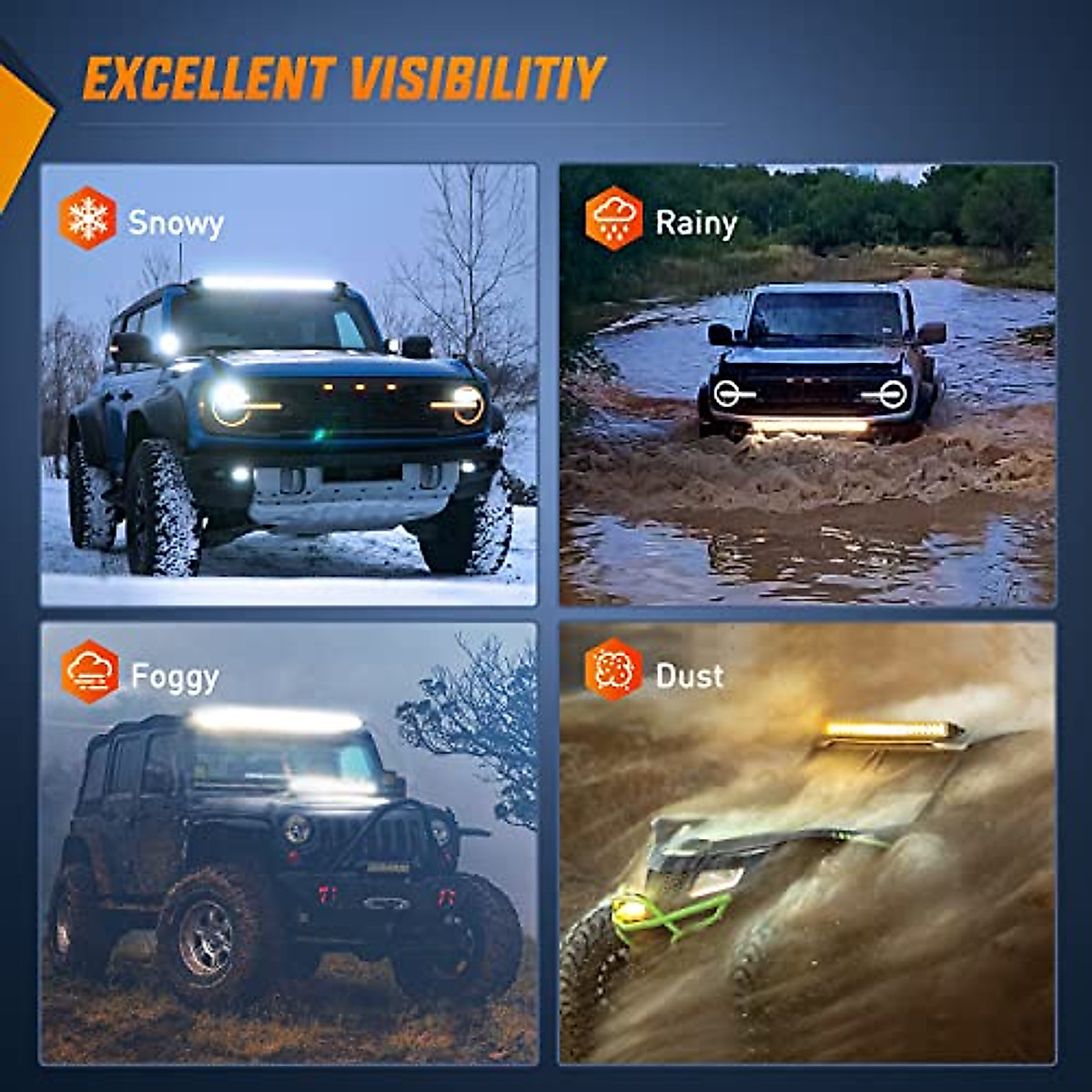 Nilight - 40005C-A 31inch 150W Spot & Flood Combo Single Row 14500LM Off Road LED Fog & Driving Roof Bumper Light Bars for Jeep Ford Trucks Boat, 2 Years Warranty