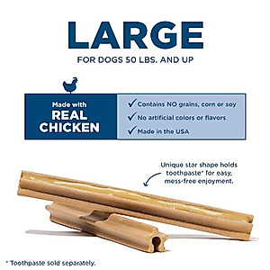 BARK Bright Dental Sticks for Large Dogs Chews, 12.2 oz., Count of 15