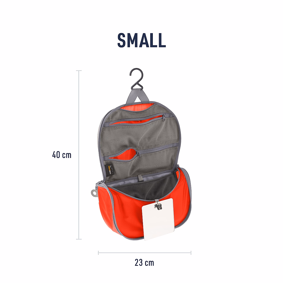 Sea to Summit TravellingLight Hanging Toiletry Bag, Travel Organizer for Men and Women, Mini, Spicy Orange