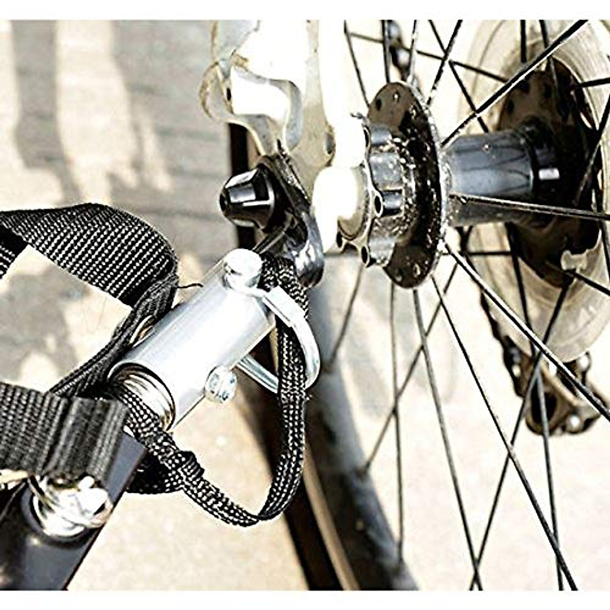 NAIVE BLUE Bike Bicycle Trailer Coupler Replacement Steel Trailer Hitch Mount Adapter for Most Bike Trailers, Black-2PCS
