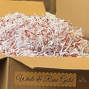 Mrs Fizz Crinkle Cut Paper Shred Filler for Packing and Filling Gift Baskets (10 LB) White