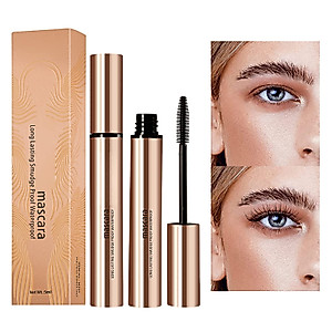 Mascara And Mascara Curling Thick Smudging No Long-lasting mascara Beauty Mascara (b1-Black, One Size)