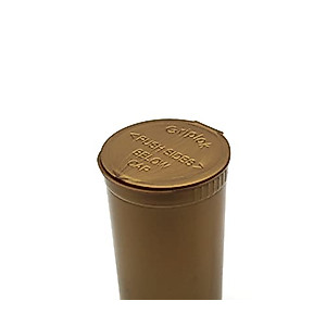 Smell Proof Containers, GriploK 19 Dram Pop Top Pill Bottle 3.5 Gram Bottles, 225 Bulk Pack – Smell Proof Waterproof Airtight Dispensary Containers - Certified Child Resistant - BPA Free [Gold]