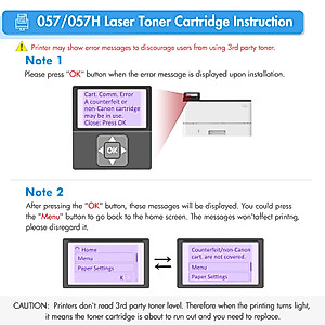 TRUE IMAGE Compatible Toner Cartridge Replacement for Canon 057 057H CRG-057 Work with ImageCLASS MF445dw MF448dw LBP226dw LBP227dw LBP228dw MF449dw MF445 Laser Printer Ink (Black, 2-Pack)