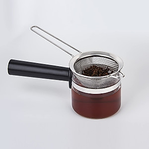 2 Pack Stainless Steel 18/8 Small Food Strainer, Fine Mesh Sieve with Long Handle, Cocktail Strainer For Cocktails, Tea Herbs, Coffee & Drinks, Rust Proof & Great as Tea Strainer, 3.5inch