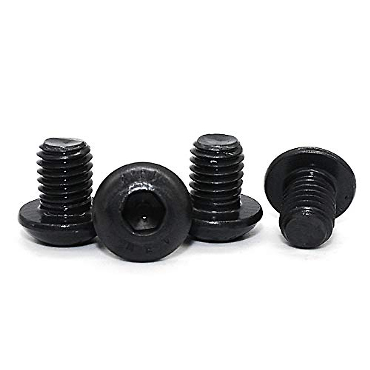 FullerKreg M4-0.7 x 6mm Button Head Socket Cap Screw, ISO 7380 Hex Drive, Class 10.9, Black Oxide Finish, Alloy Steel (Pkg of 100)