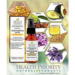 Organic Daily Moisturizer with SPF Infused with Vitamin E Oil | Sunscreen for Face | Anti-Aging Hydrating Lotion for Skin | Facial Moisturizer with SPF to Protect against UV Rays | 1 Fl Oz