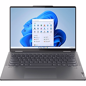 Lenovo Yoga 7i 2-in-1 Laptop | 14" 2.2K IPS Touch | 13th Gen Intel 10-Core i7-1355U | 16GB DDR5 1TB SSD | Backlit Fingerprint Thunderbolt USB4 FHD Privacy Camera Win11Pro Grey + HDMI Cable
