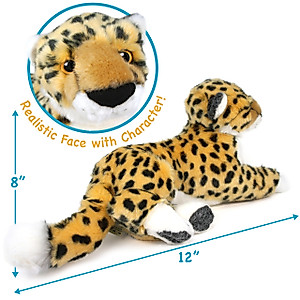 TigerHart Casey The Cheetah - 12 Inch (Tail Measurement not Included) Stuffed Animal Plush