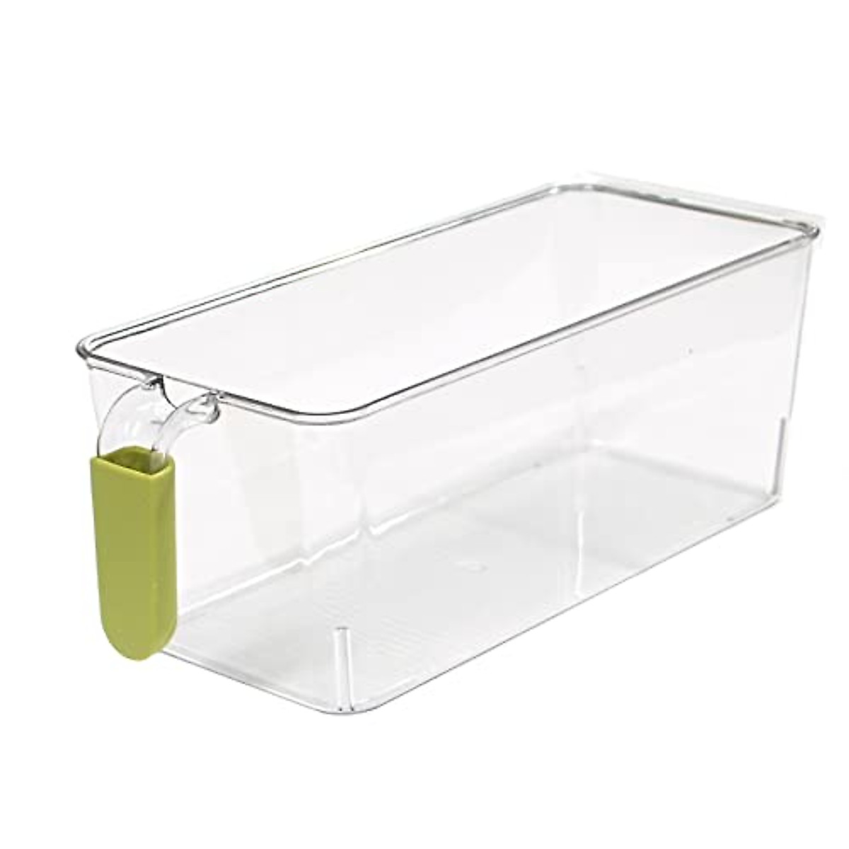 Serenita Clear food storage bins with handle, refrigerator organizer containers, canister sets for kitchen counter, BPA Free