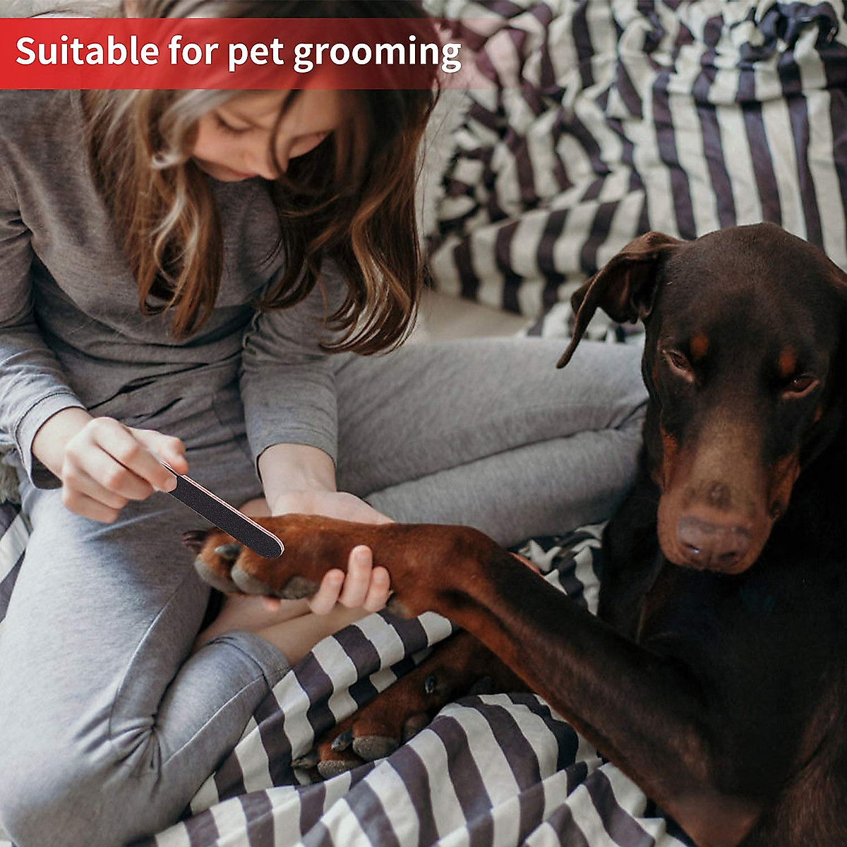 Nail File Emery Board Nail care Double Sided 100 180 Grit Gel Acrylic Dip Black Nail Buffering Files Professional Manicure Pedicure Tools 10Pcs/Pack Nail Files Set for Home and Salon Use