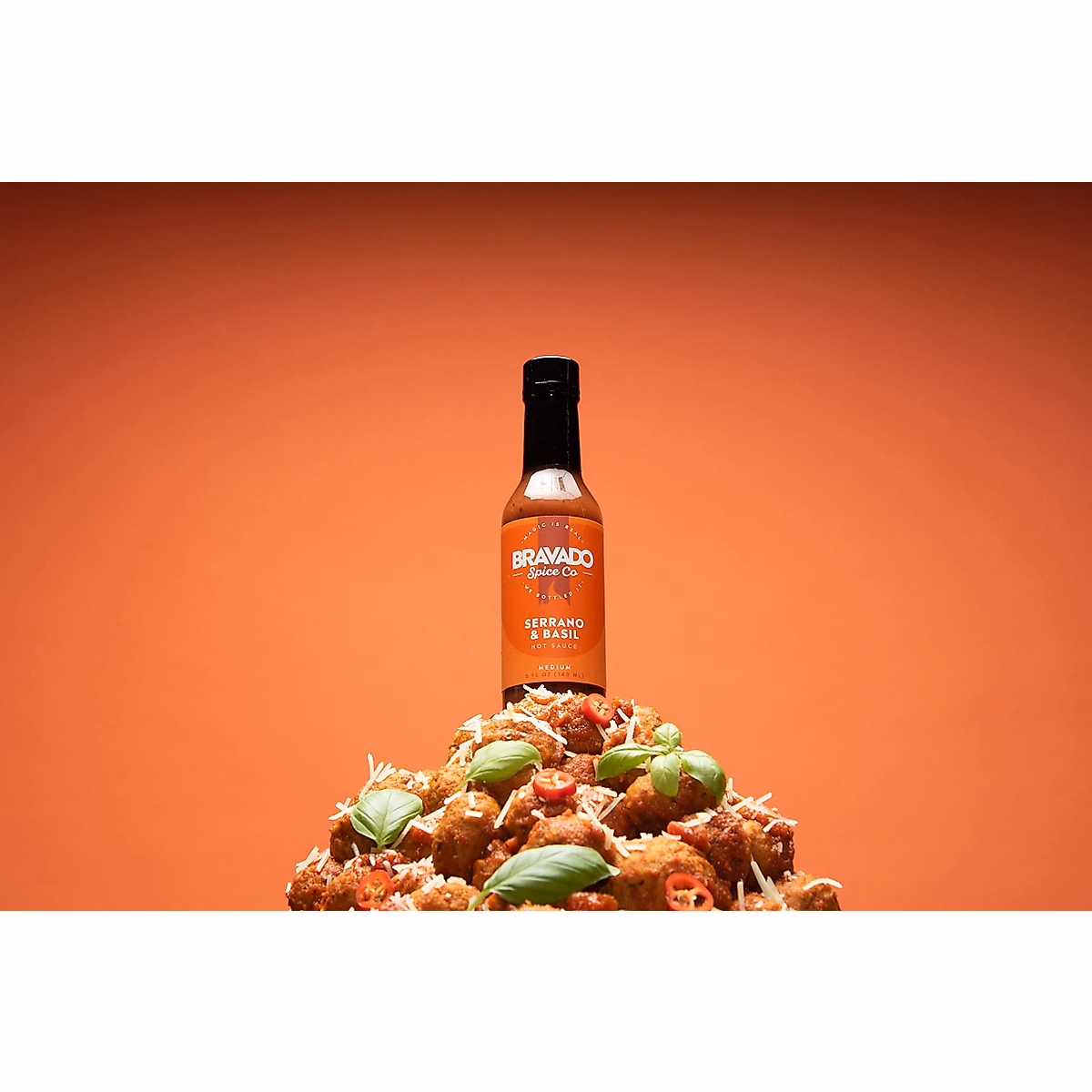 Serrano And Basil Hot Sauce By Bravado Spice Gluten Free, Vegan, Low Carb, Paleo Hot Sauce All Natural 5 oz Hot Sauce Bottle Award Winning Gourmet Hot Sauce