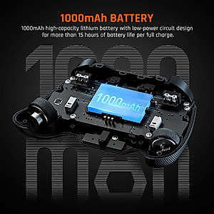 PC Gaming Controller, Wireless Controller with Custom Button, 6-Axis Gyro, Dual Shock, Macro, Turbo, Bluetooth Game Controller for Windows 10/Android/iOS/PC