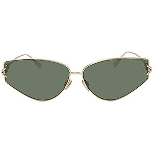 Dior Christian DiorGipsy2 DDB07 Sunglasses Women's Gold Copper/Green Lenses 62mm