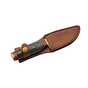 Smoked Mosaic 7.25" Hunting Knife | Stainless Steel Blade | Wood Handle