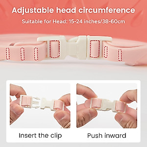 FUNUPUP Baby Shower Cap for Kids, Adjustable Toddler Hair Washing Shield Bathing Cap Baby Shower Visor Shampoo Cap (Crown, Pink)