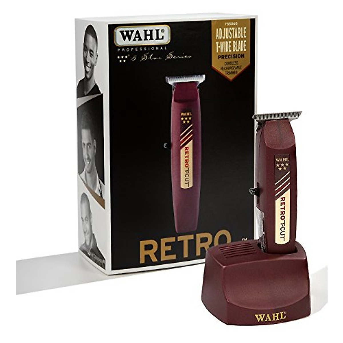 Wahl Professional- 5 Star Series Cordless Retro T-Cut Trimmer #8412 Great for Professional Stylists and Barbers 60 Minute Run Time