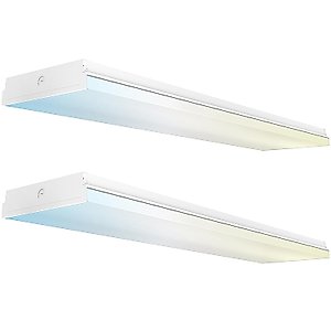 Sunco LED 11 Inch Prisma Wraparound Light for Indoor Commercial Industrial Warehouse Garage Utility Workshop, 72W 8500 Lumens, Selectable CCT 4000K/5000K/6000K, Non-Dimmable, AC120-277V 2 Pack