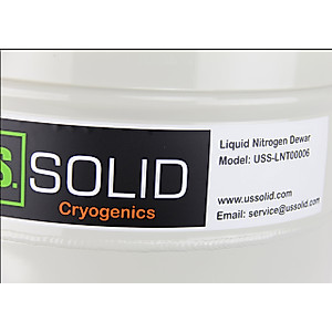 U.S.SOLID 20 L Cryogenic Container Liquid Nitrogen (LN2) Dewar Semen Tank 6 Canisters Carry Bag