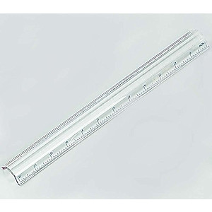 Maximize 12" Acrylic Bar Magnifier Ruler | SAE & Metric Units | Provides 2.5X Magnification | Easily Portable and Great for Magnified Reading While Using Ruler