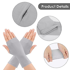 Yolev 4 Pairs Sunblock Fingerless Gloves for Women UV Sun Protection Wrist Length Gloves Lightweight Fingerless Gloves for Girls Women Summer Outdoor Driving