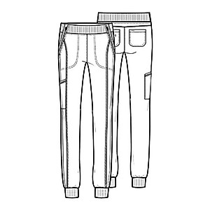 Jogger Scrub Pants for Women 4-Way Stretch with Mid Rise, Cargo Pocket, Superior Performance, and Comfort CK110A, M, Caribbean Blue