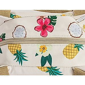 Leaper Reusable Pineapple Lunch Bag Insulated Lunch Tote Bag Lunch Box Beige