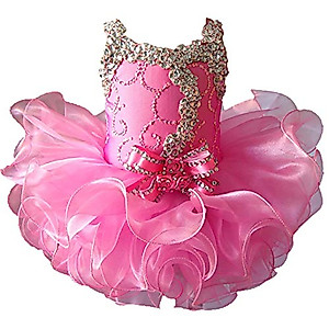 Jenniferwu G037-1 Infant Toddler Baby Newborn Little Girl's Pageant Party Birthday Dress Pink Size 3T