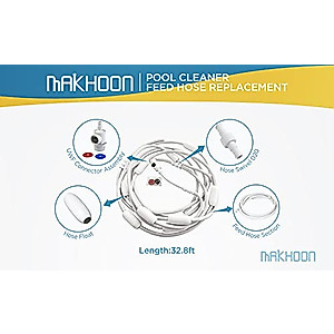 Makhoon Parts G5 Complete Feed Hose with UWF Replacement for pressure-side cleaners Polaris Zodiac 280, 280 Tank Trax, TR28P, 380, 180(39.38 Feet,Not Compatible with Polaris 360)